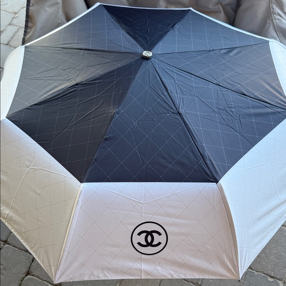 CHANEL | Accessories | Gwp Chanel Monochrome Umbrella With Iconic Logo ...